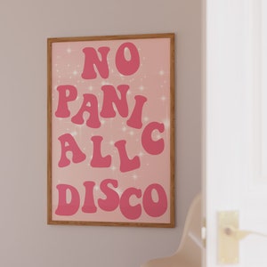 No Panic All Disco Poster Preppy Bar Cart Wall Art Digital Download ...