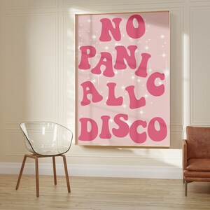 No Panic All Disco Poster Preppy Bar Cart Wall Art Digital Download ...