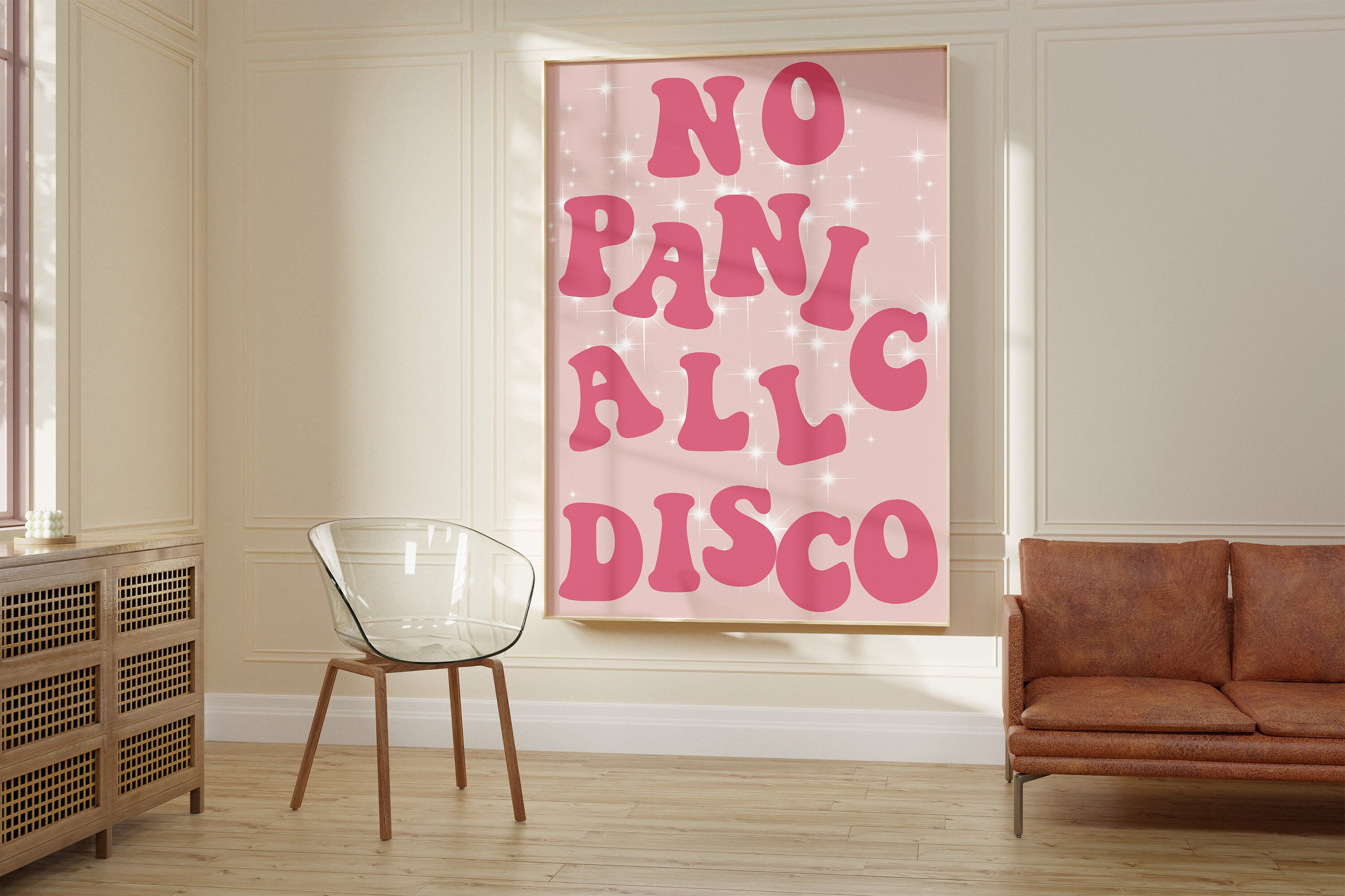 No Panic All Disco Poster Preppy Bar Cart Wall Art Digital Download ...