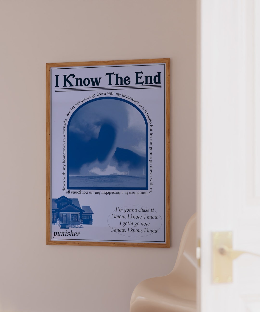 Phoebe Bridgers I Know the End Poster Punisher Song Lyrics Wall Art Digital Artwork Retro Music ...