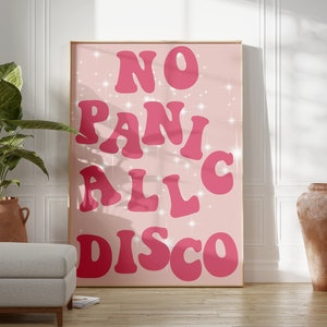 No Panic All Disco Poster Preppy Bar Cart Wall Art Digital Download ...