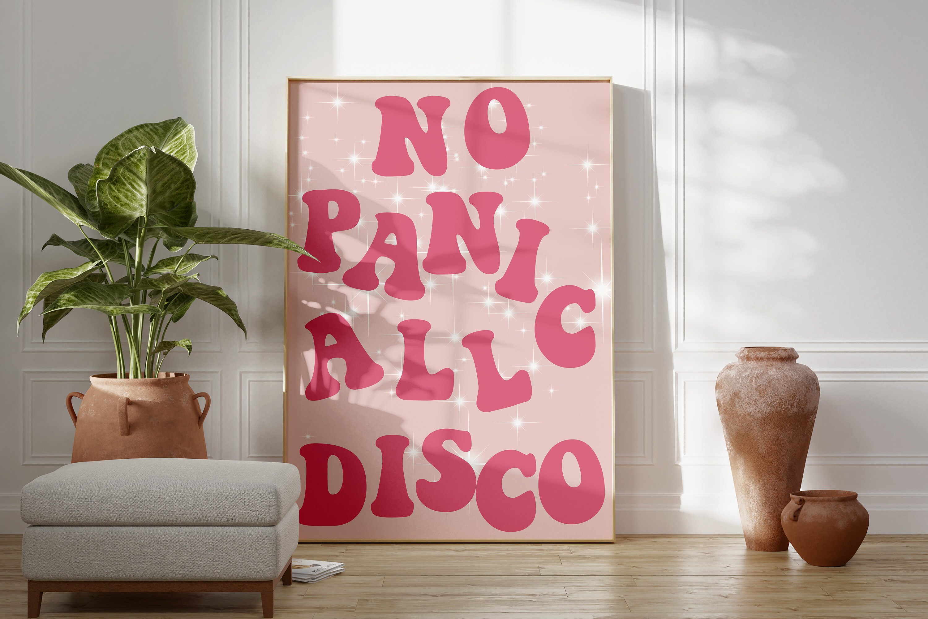 No Panic All Disco Poster Preppy Bar Cart Wall Art Digital Download ...
