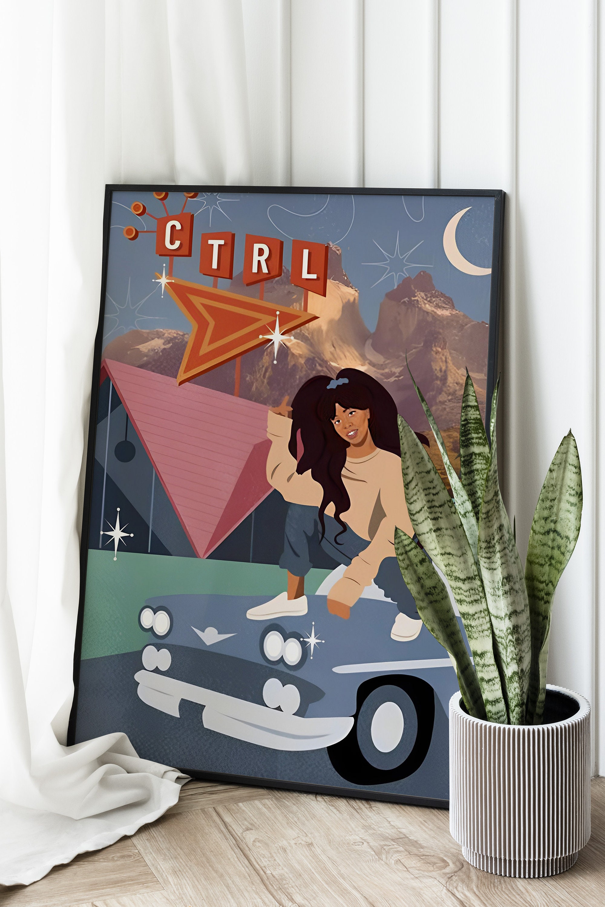 CTRL SZA Poster Music Album Cover Wall Art Illustration Printable ...