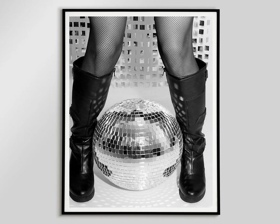 Funky Mirror Ball Prints Disco 70s Party Printable for Girls Dorm Room ...