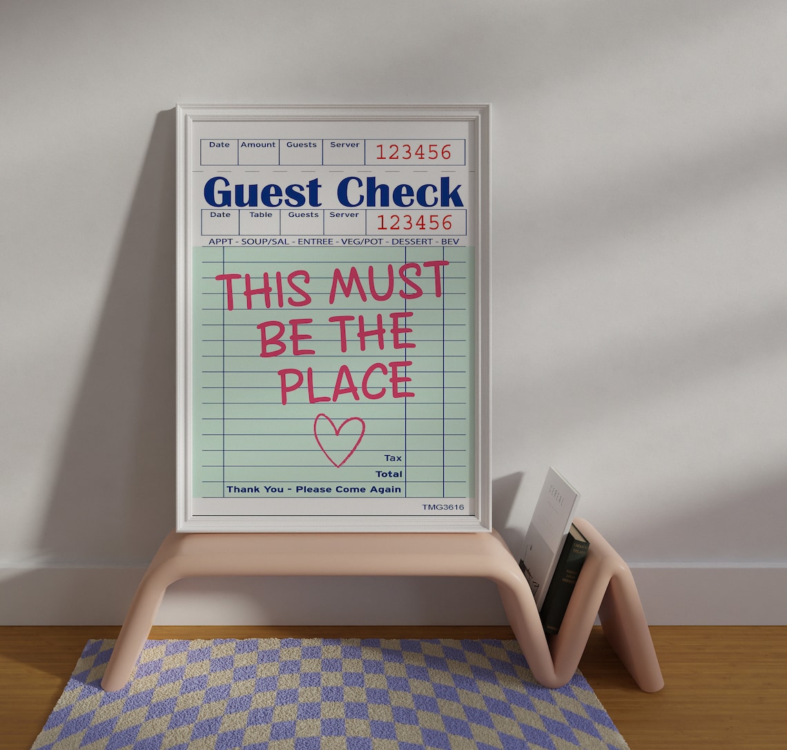 Guest Check Print This Must Be the Place Poster Preppy Wall - Etsy