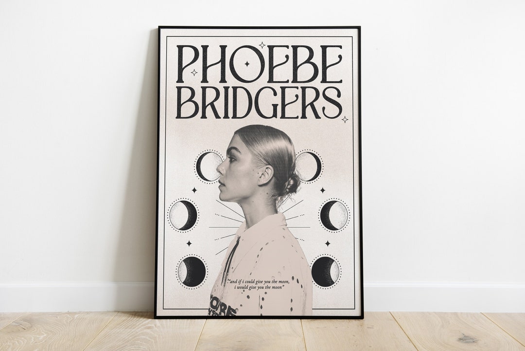Phoebe Bridgers Portrait Poster Moon Song Wall Art Digital Artwork ...