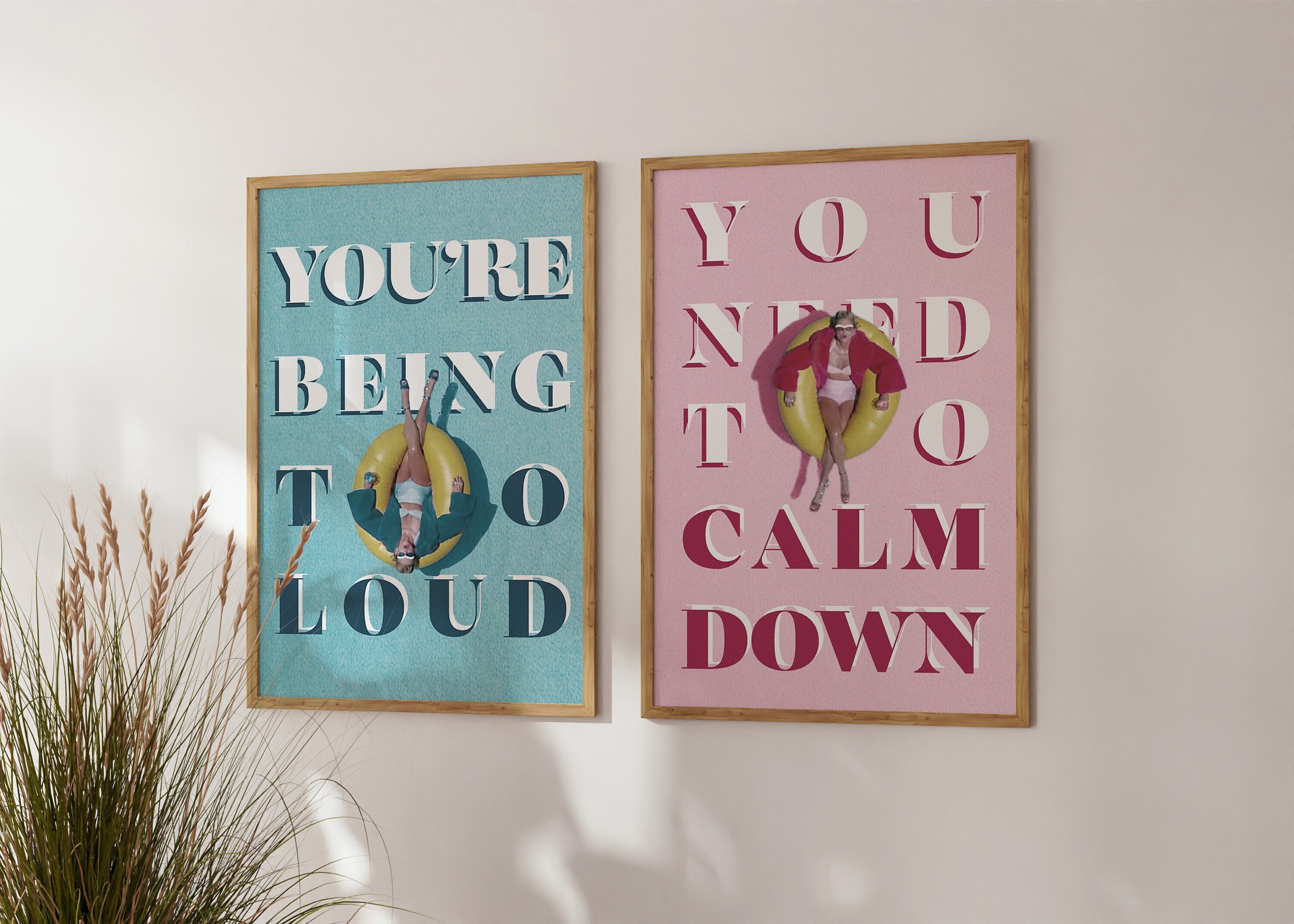 2 Pieces Taylor Poster You Need to Calm Down Wall Art Digital Download ...