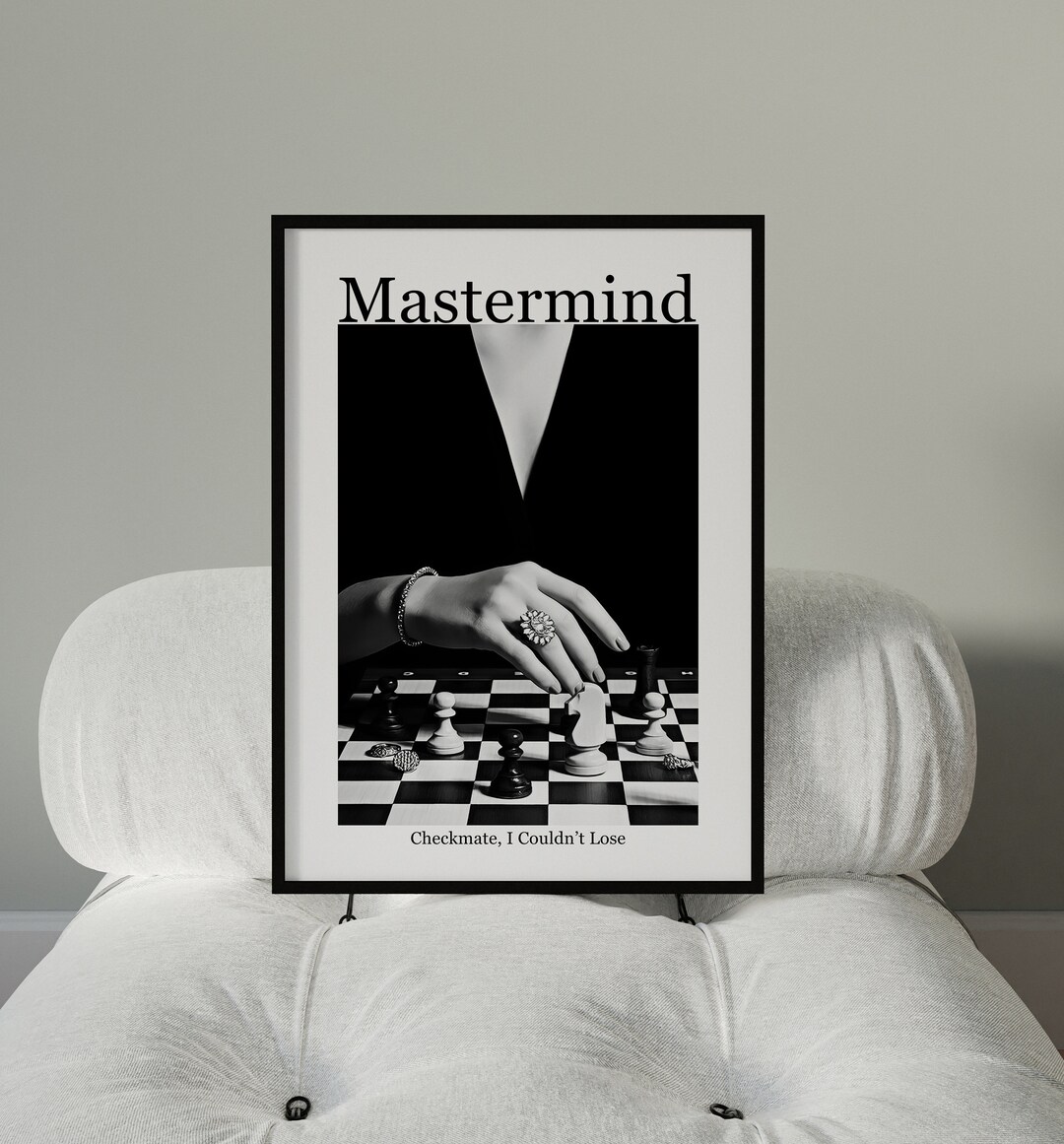 Taylor Mastermind Poster Black White Wall Art Midnights Song ...