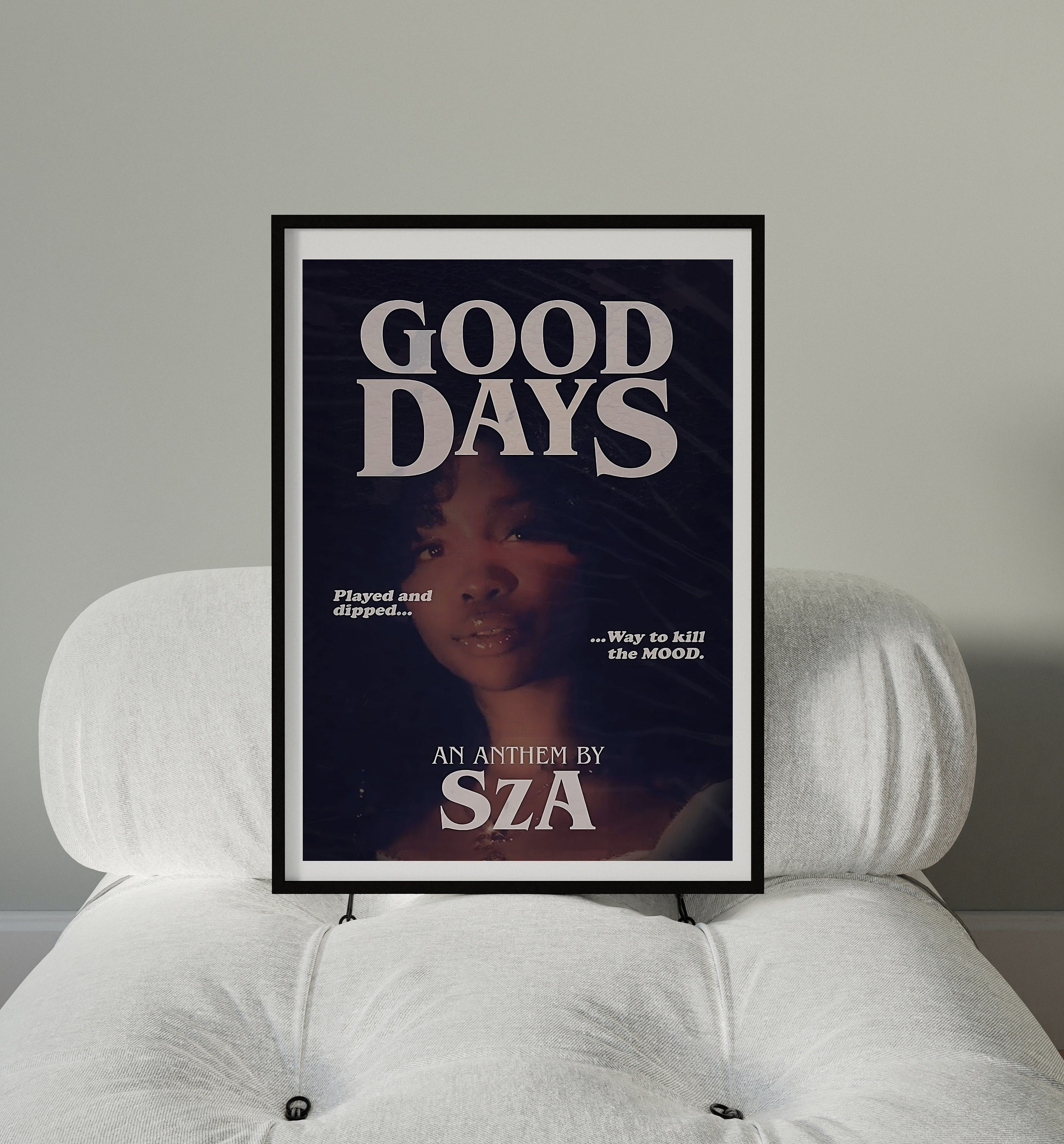 Good Days SZA Poster Music Song Illustration Wall Art Digital Artwork ...