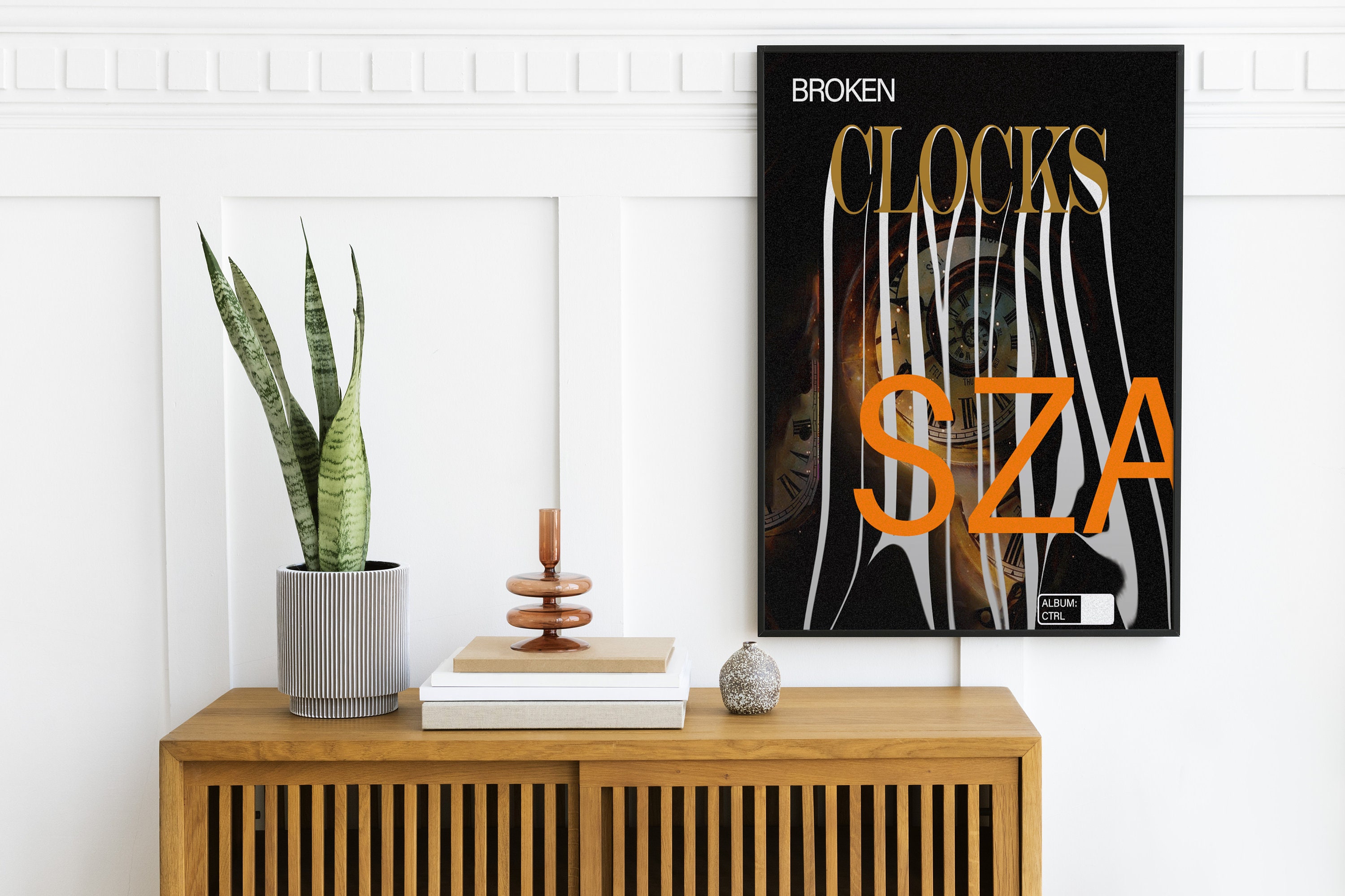Broken Clocks SZA Poster CTRL Song Illustration Wall Art Digital ...