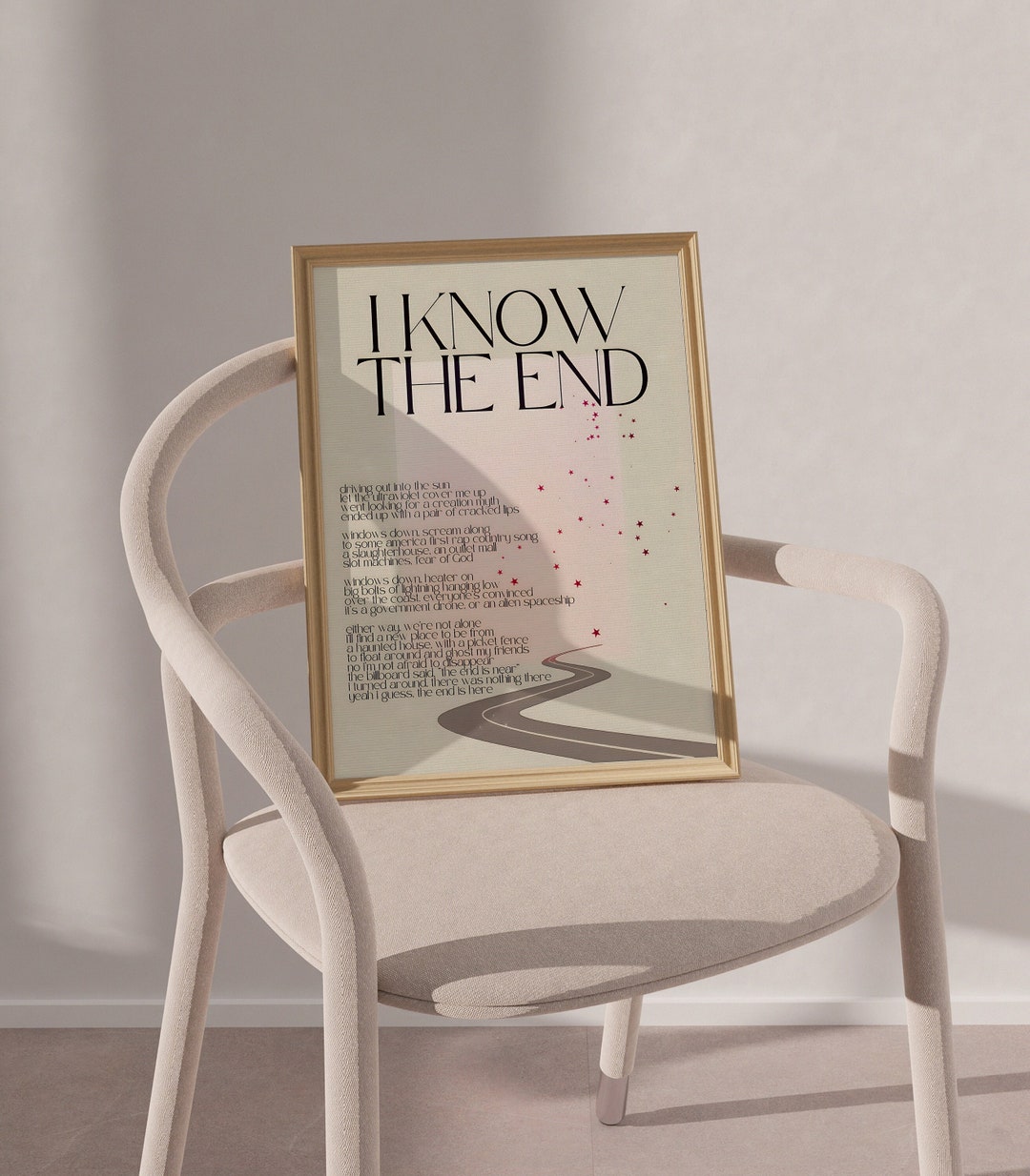 I Know the End Lyrics Phoebe Bridgers Poster Punisher Song Wall Art Digital Artwork Indie Music ...