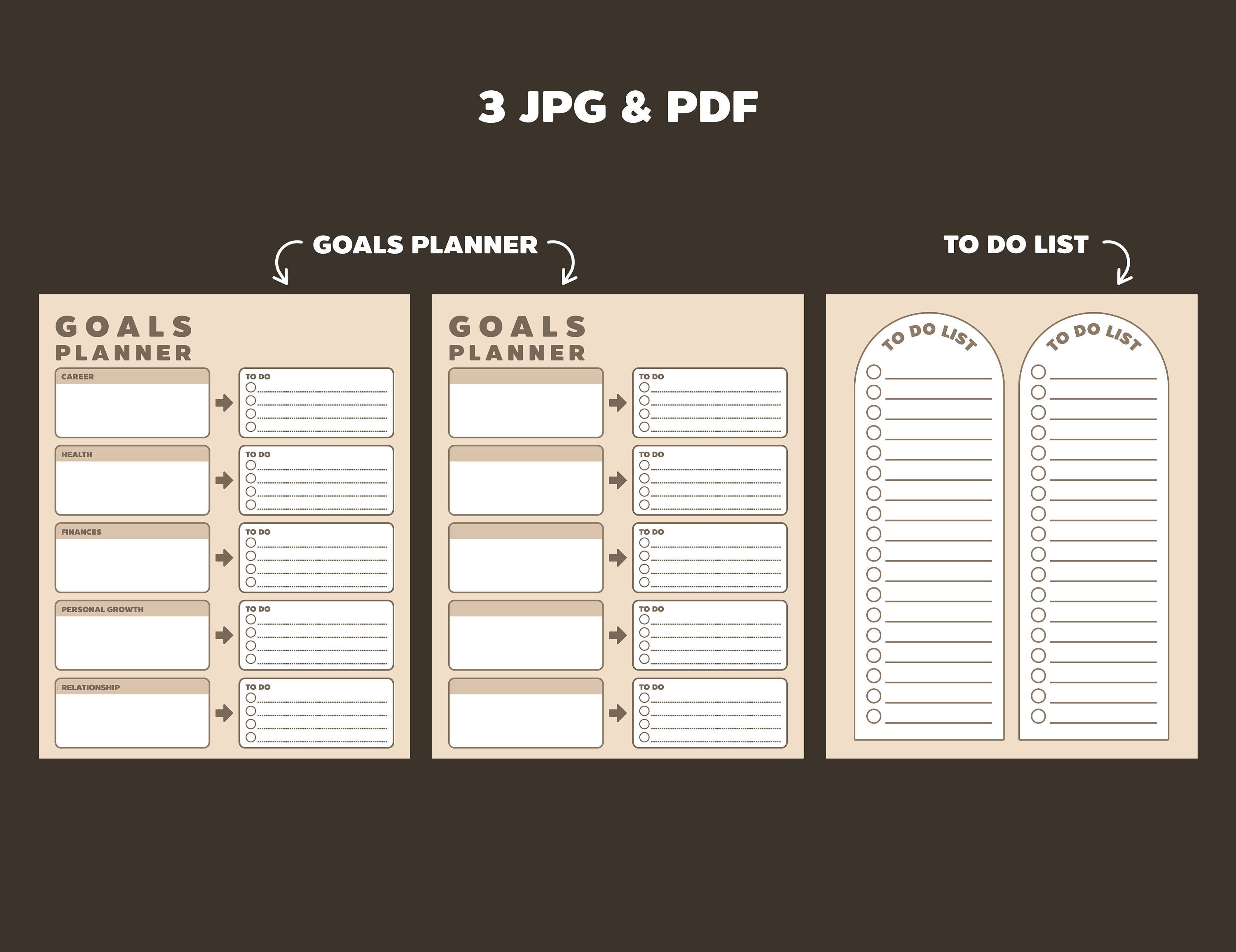 Digital Planner Printable Daily Weekly Monthly Yearly - Etsy