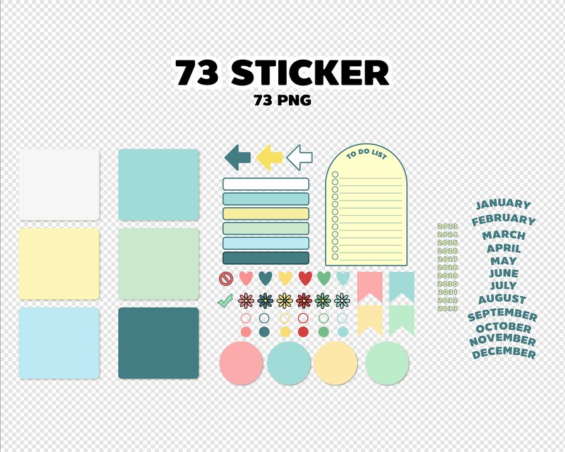 Digital Planner, Printable, Daily, Weekly, Monthly, Yearly, PNG, PDF ...