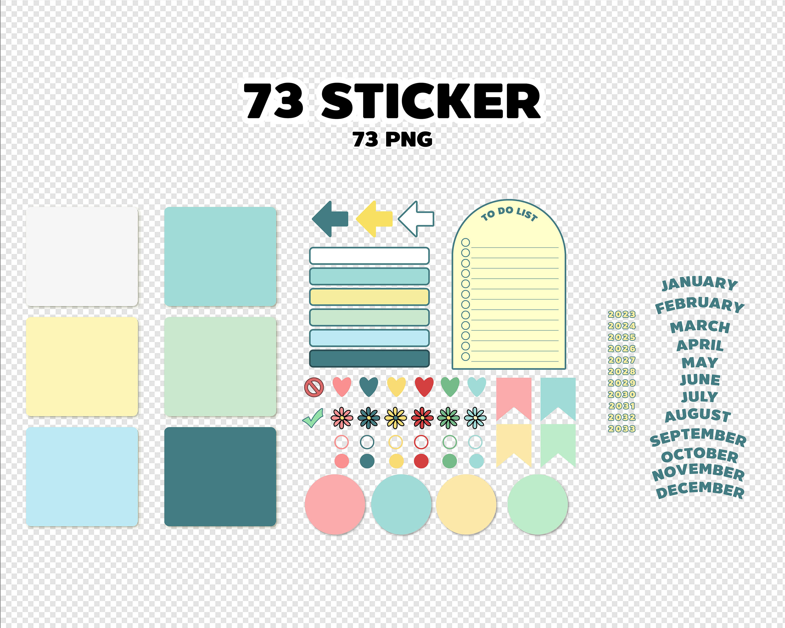 Digital Planner, Printable, Daily, Weekly, Monthly, Yearly, PNG, PDF ...