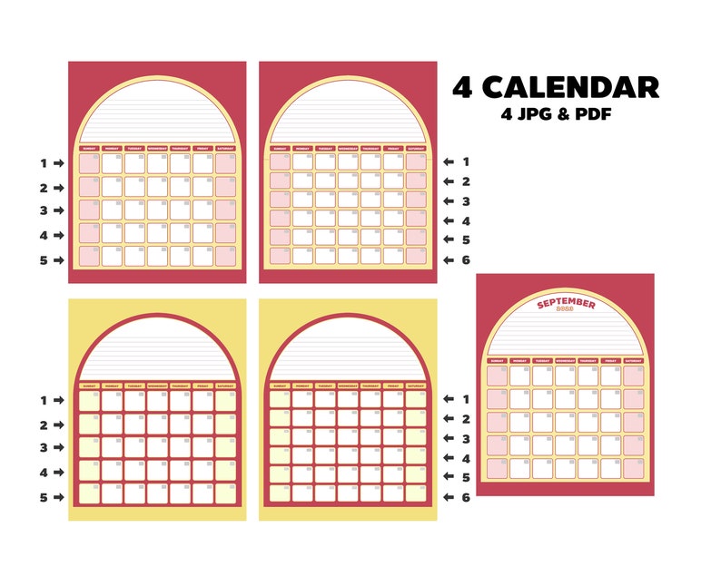 Digital Planner, Printable, Daily, Weekly, Monthly, Yearly, PNG, PDF ...