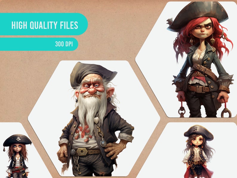 Cute Pirate Clipart, Cartoon Pirates PNG, Baby Pirate Clip Art, Funny ...