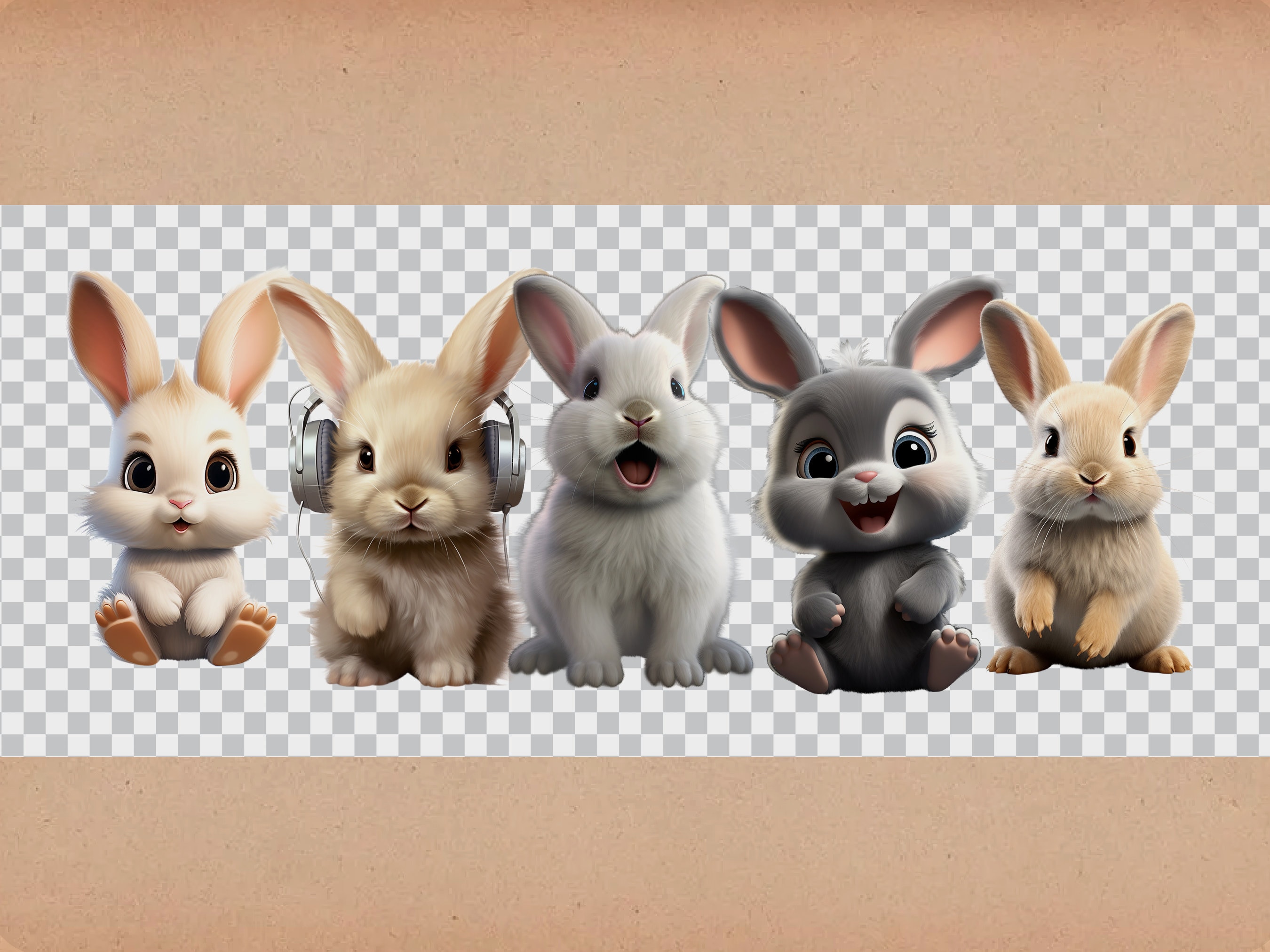 Cartoon Rabbit Clipart, Cute Baby Rabbit PNG, Rabit Clip Art Pack ...