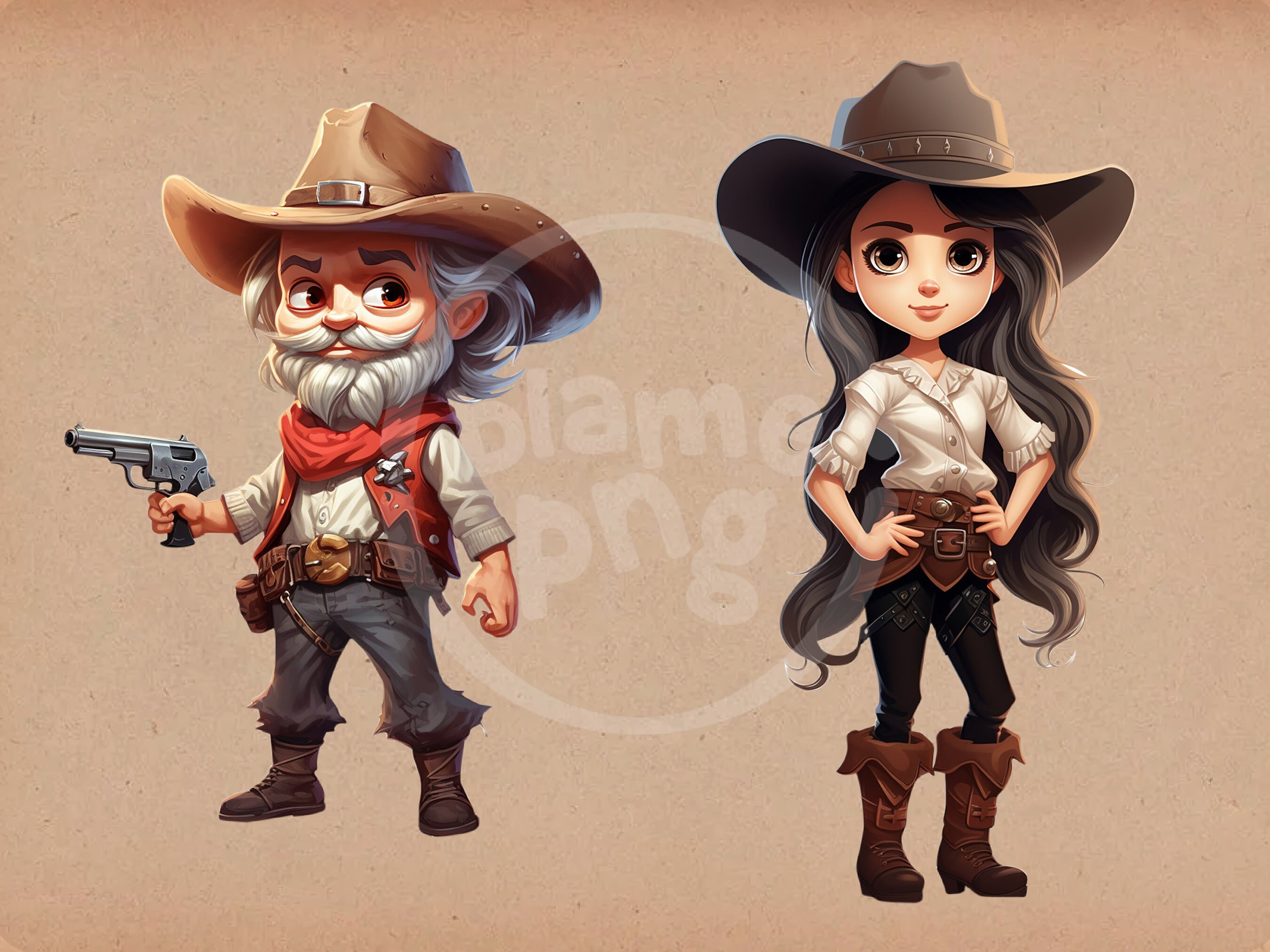 Cute Cowboy Clipart, Baby Cowboys PNG, Cowgirl Clip Art, Kids Cowboy ...
