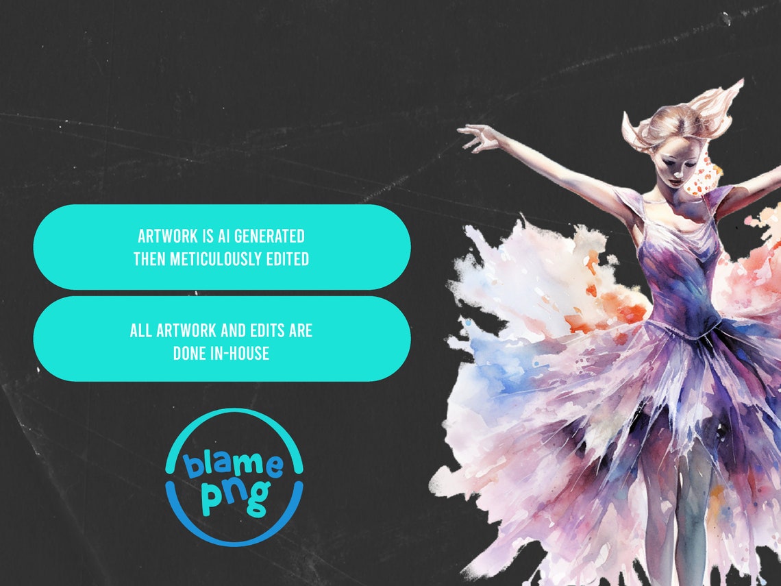 Watercolor Ballerina Clipart, Water Colour Ballet PNG, Transparent ...