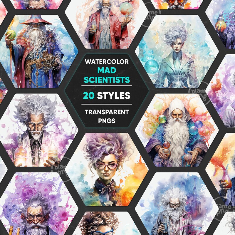 Mad Scientist Clipart - Etsy