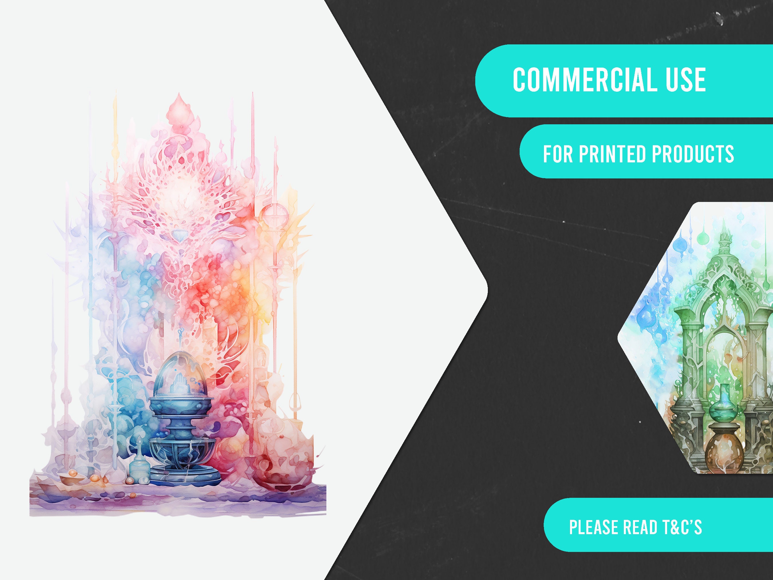 Watercolor Altars Clipart Water Color Shrine PNG Magical - Etsy