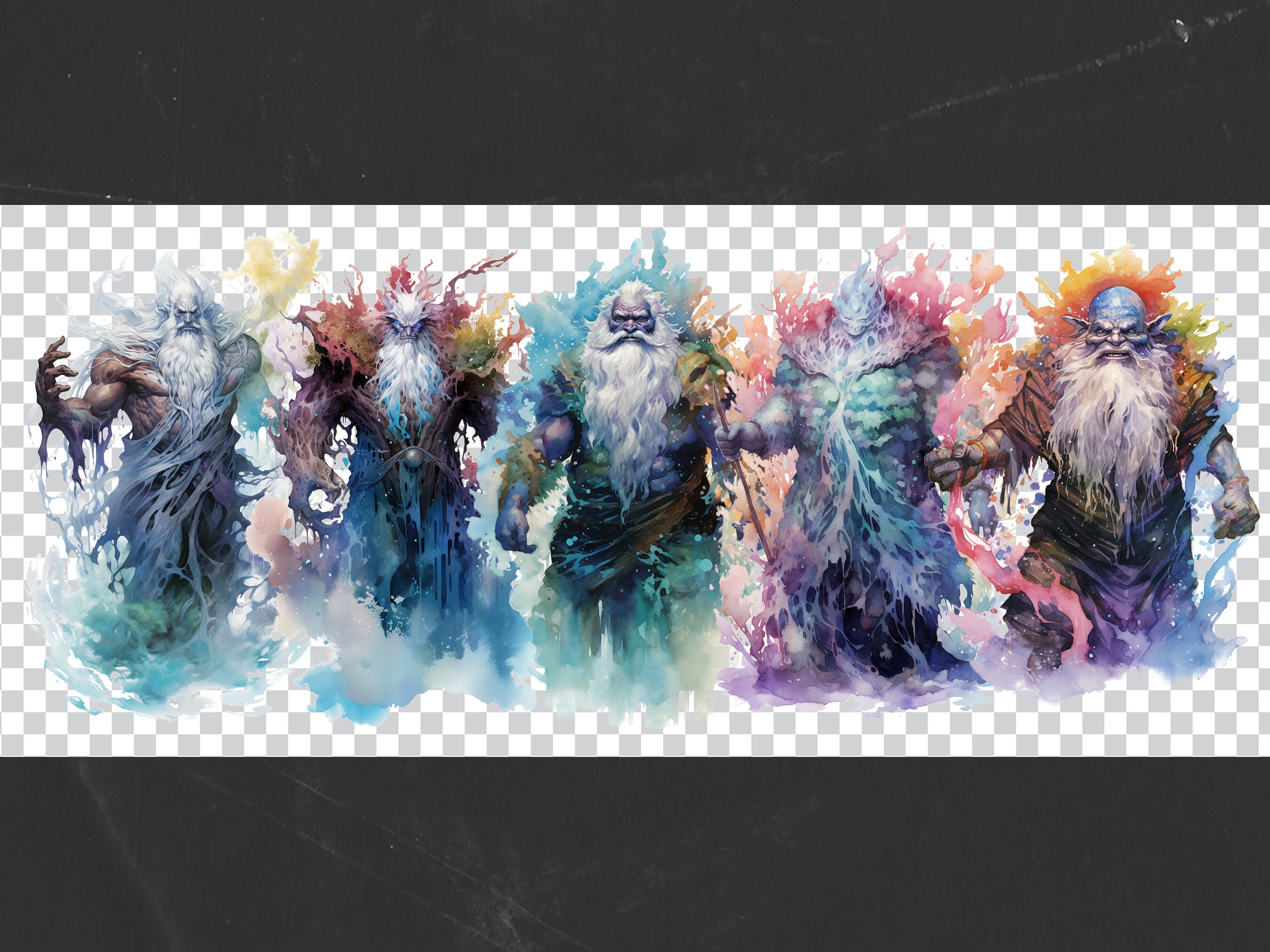 Watercolor Giants Clipart Water Colour Giant Troll PNG - Etsy