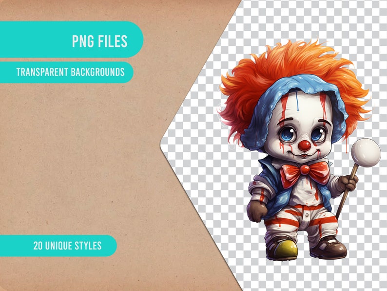 Cute Clown Clipart, Cartoon Clown PNG, Scary Clown Clip Art, Circus ...