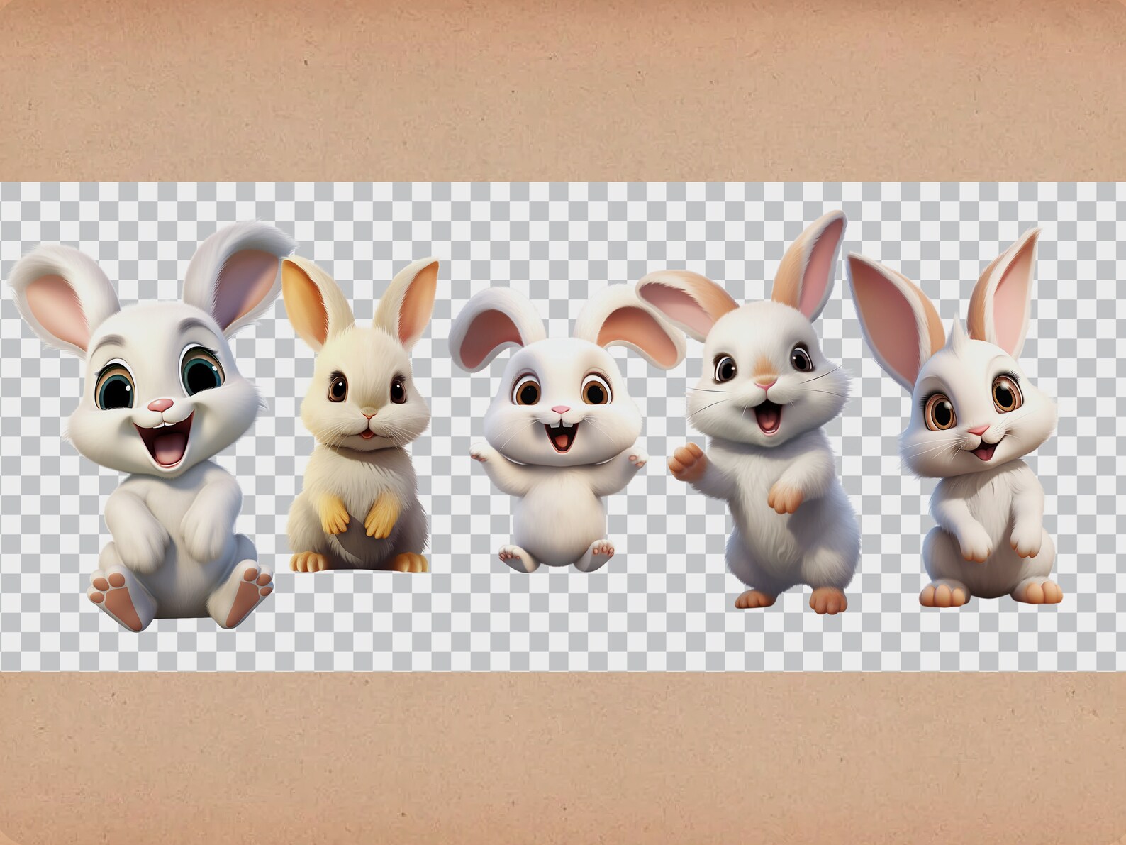 Cartoon Rabbit Clipart, Cute Baby Rabbit PNG, Rabit Clip Art Pack ...