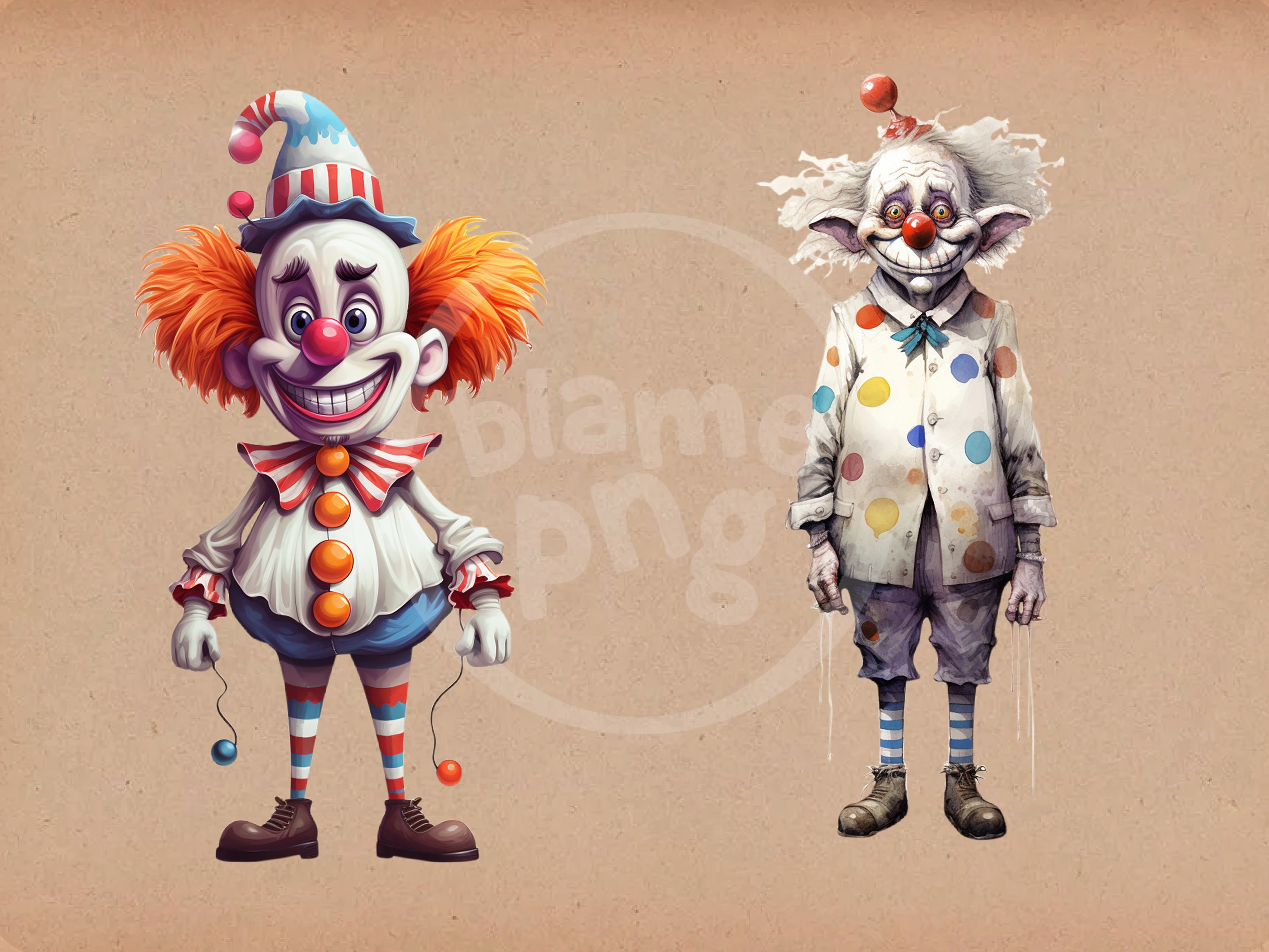 Cute Clown Clipart, Cartoon Clown PNG, Scary Clown Clip Art, Circus ...