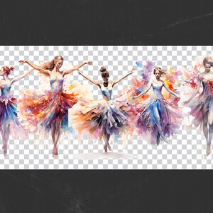 Watercolor Ballerina Clipart, Water Colour Ballet PNG, Transparent ...