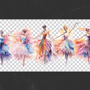 Watercolor Ballerina Clipart, Water Colour Ballet PNG, Transparent ...