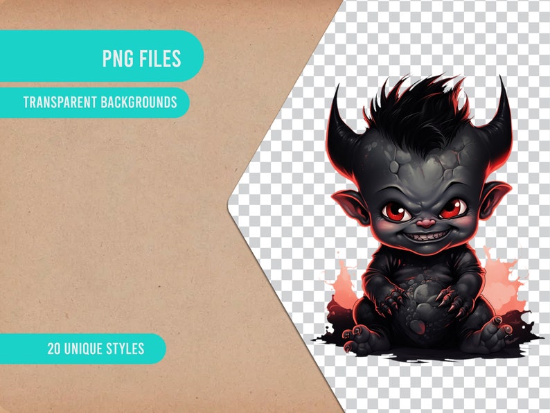 Funny Devil Clipart, Cute Demon PNG, Transparent Background Hell Clip ...