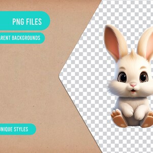 Cartoon Rabbit Clipart, Cute Baby Rabbit PNG, Rabit Clip Art Pack ...
