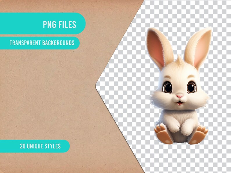 Cartoon Rabbit Clipart, Cute Baby Rabbit PNG, Rabit Clip Art Pack ...