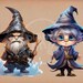 Funny Wizard Clipart, Cute Witch PNG, Transparent Background Magic Clip ...