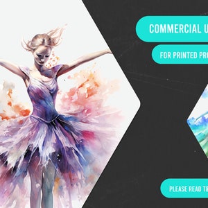 Watercolor Ballerina Clipart, Water Colour Ballet PNG, Transparent ...