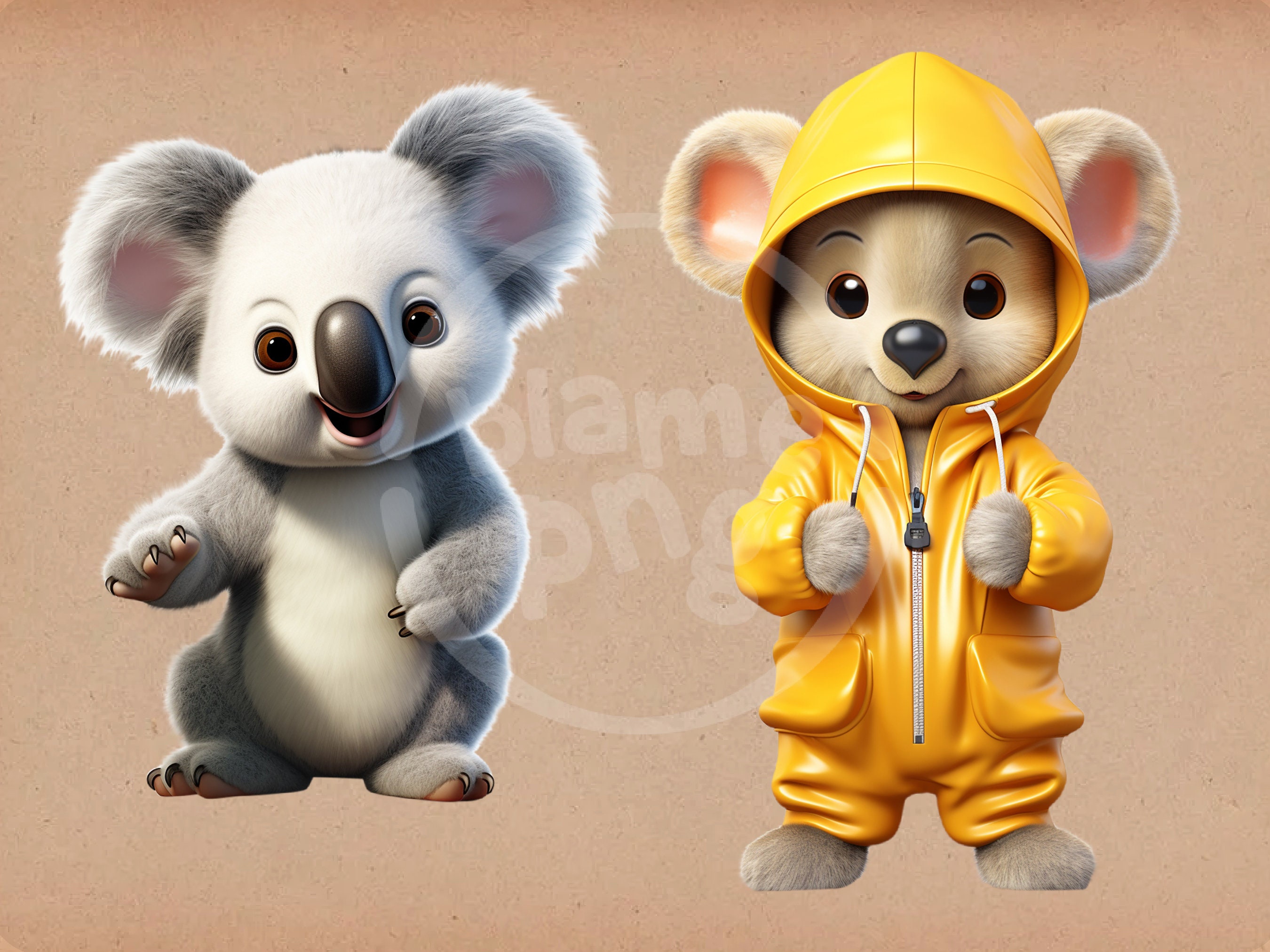 Cartoon Koala Clipart, Cute Baby Koalas PNG, Australian Animal Clipart ...