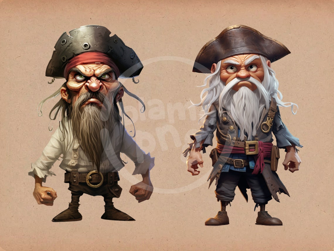 Cute Pirate Clipart, Cartoon Pirates PNG, Baby Pirate Clip Art, Funny ...