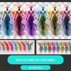 Watercolor Devil Clipart, Water Color Demon PNG, Horror Clip Art Pack ...