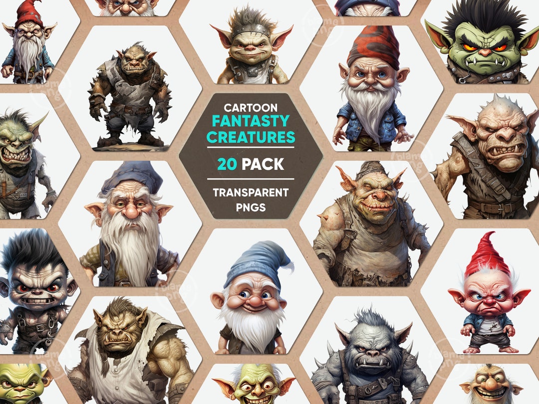 Cartoon Fantasy Creature Clipart - Transparent Fantasy Character PNG ...