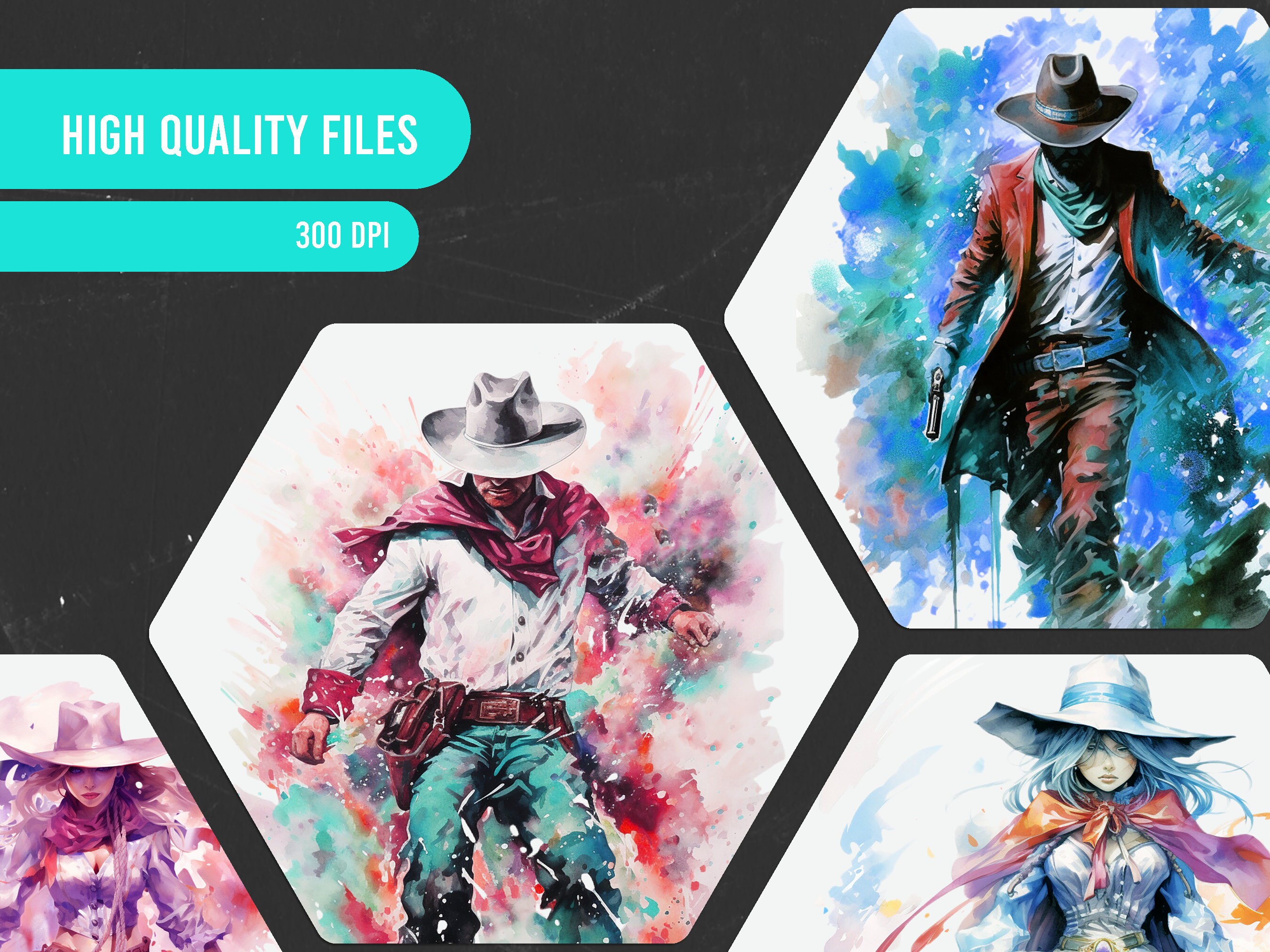 Watercolor Cowboy Clipart Water Colour Cowboy PNG - Etsy
