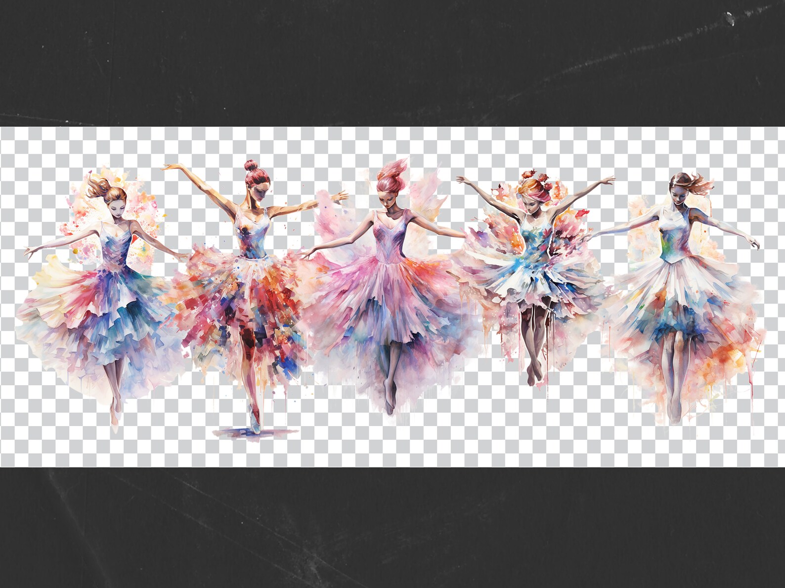 Watercolor Ballerina Clipart, Water Colour Ballet PNG, Transparent ...