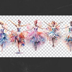 Watercolor Ballerina Clipart, Water Colour Ballet PNG, Transparent ...