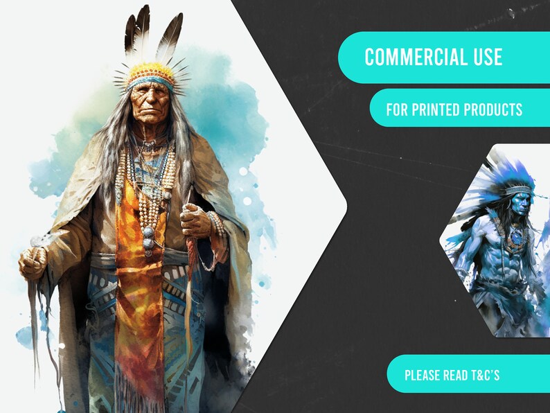 Watercolor Native American Clipart, Indian American PNG, Water Colour ...