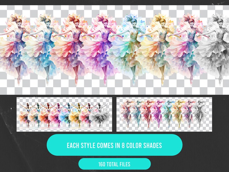 Watercolor Ballerina Clipart, Water Colour Ballet PNG, Transparent ...