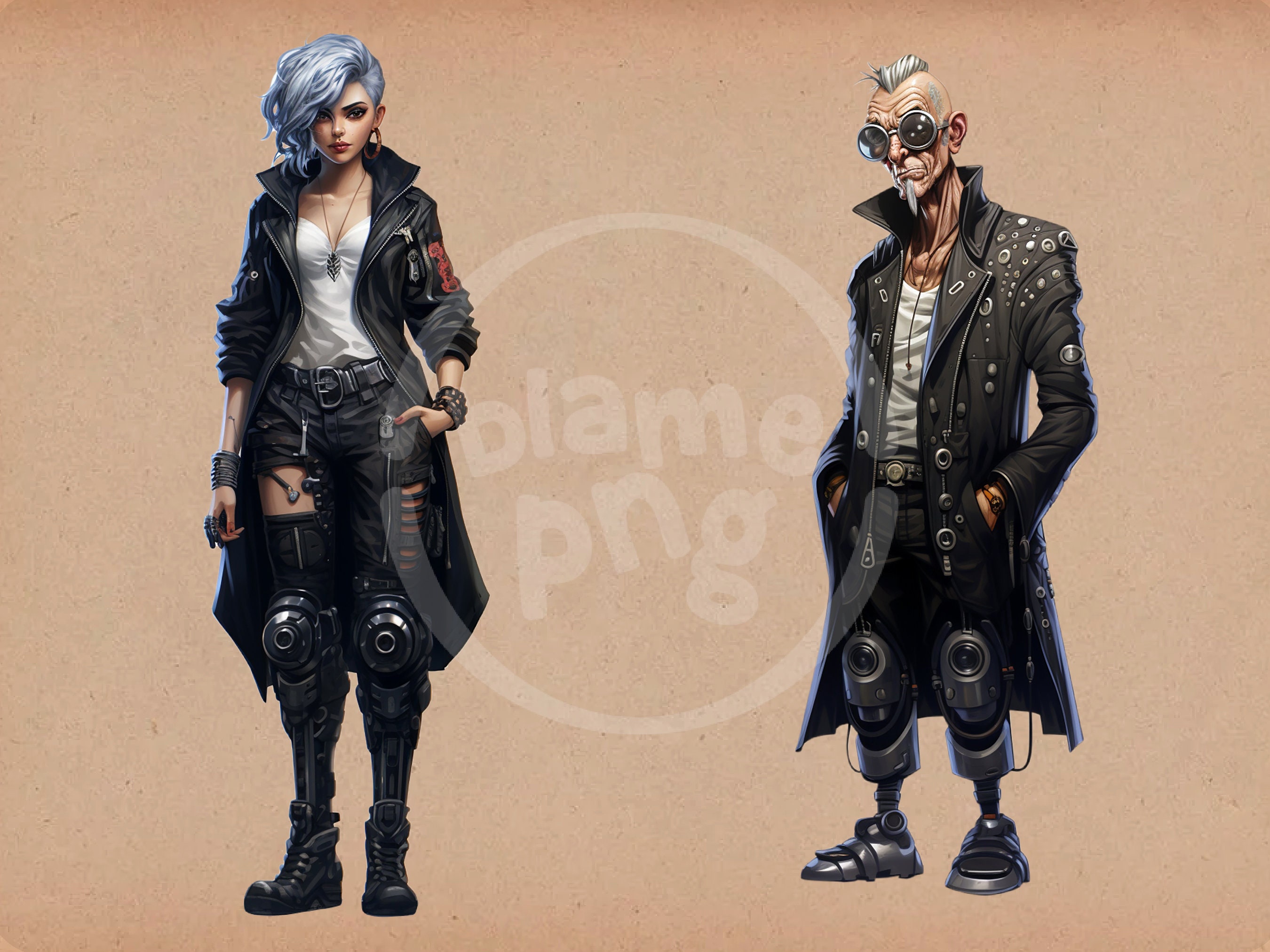Cartoon Cyberpunk Clipart, Cyberpunk Character PNG, Cyber Punk ...