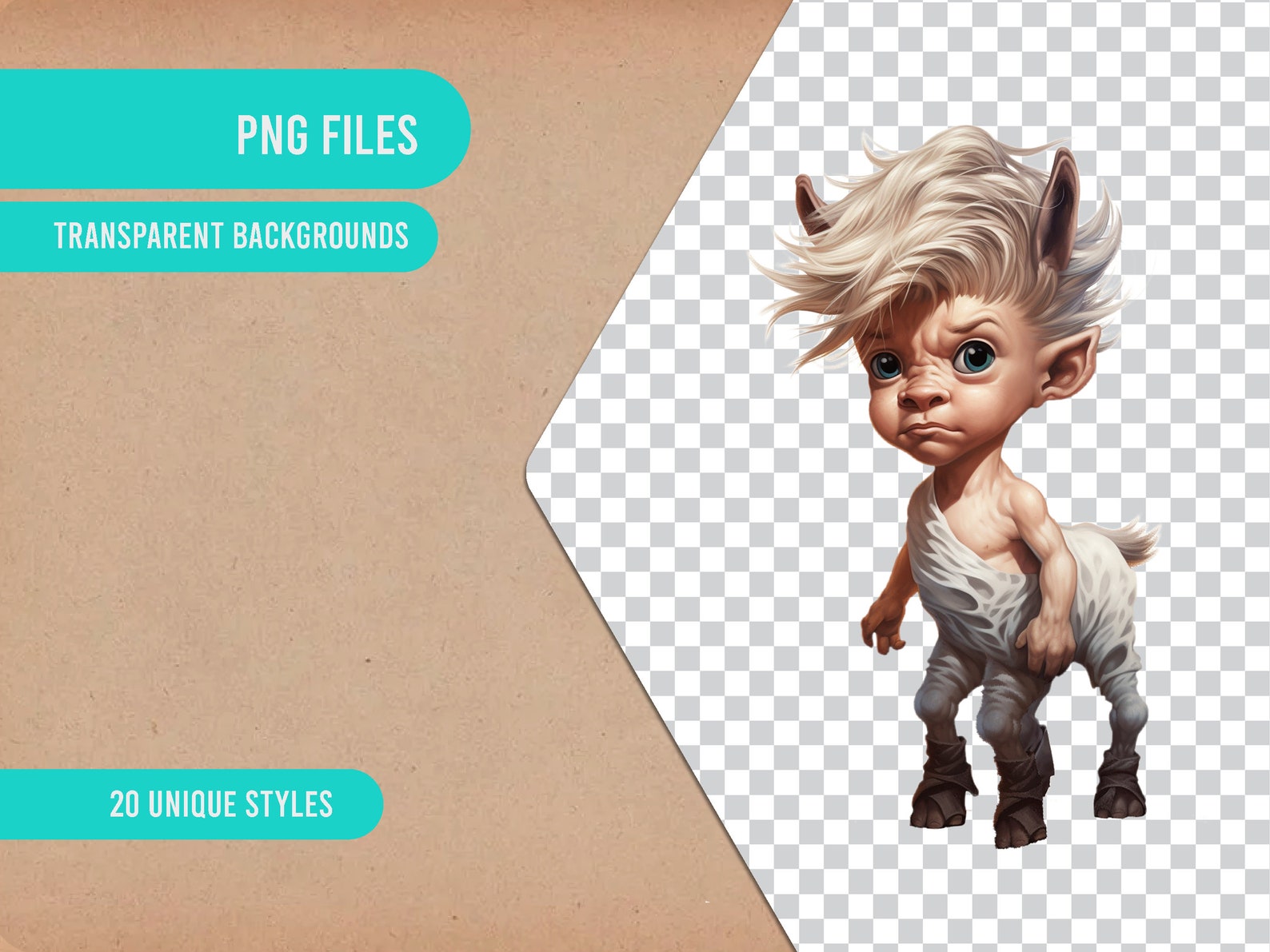 Cartoon Fantasy Creature Clipart Pack, Baby Fantasy Character PNG, Baby ...