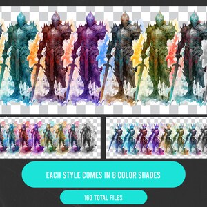 Watercolor Knights Clipart, Water Color Armoured Knights PNG, Chevalier ...