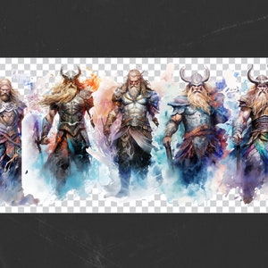 Watercolor Viking Clipart, Water Colour Viking PNG, Norsemen Clip Art ...