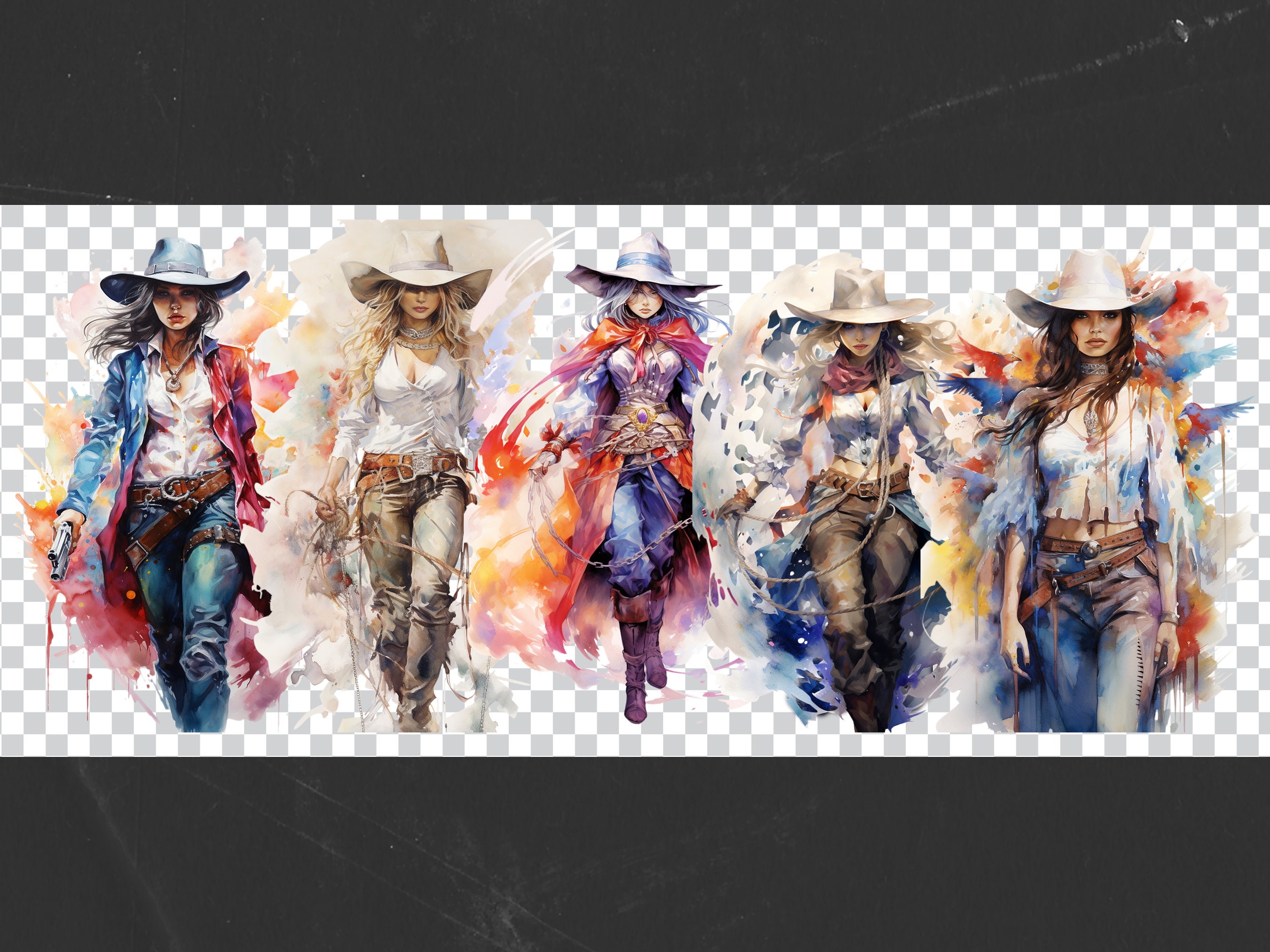 Watercolor Cowboy Clipart Water Colour Cowboy PNG - Etsy